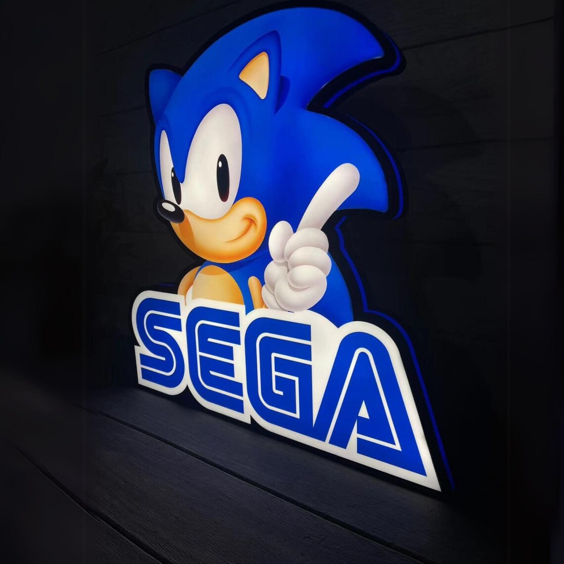 Sonic the Hedgehog SEGA Logo 3D LED Light Box, Sega Sign Lightbox ...
