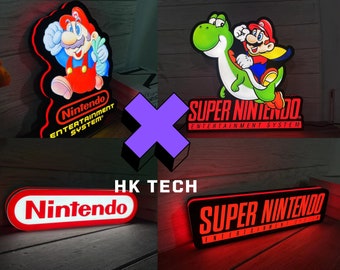 Classic Nintendo Super Mario & Yoshi LED Light Box, Perfect for Game ...