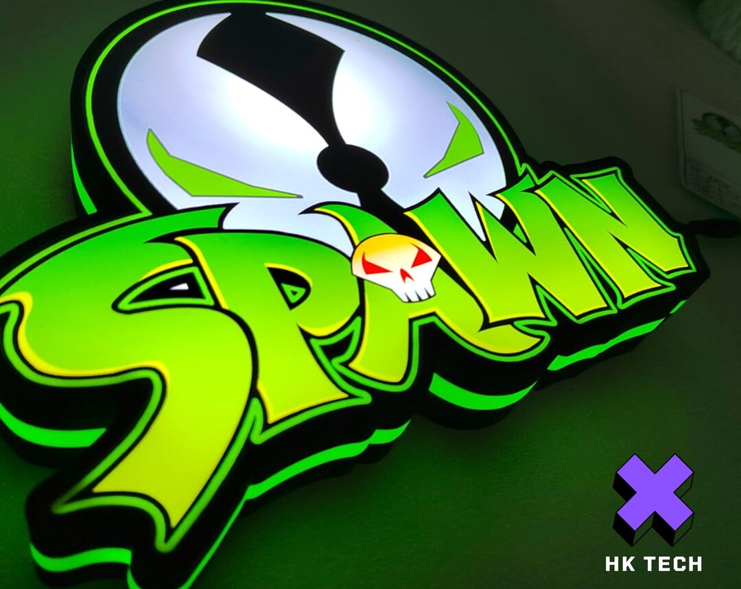 Spawn Comic Super Hero 3D LED Lightbox, Spawn Comic Neon, Perfect for ...