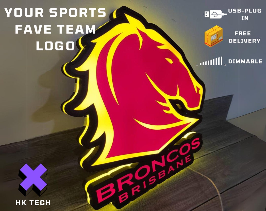 Sports Team Logo Lightbox / Lamp, Custom Sports Team Neon Sign, Sports ...