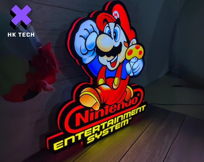 Nintendo Logo Wall Plaque Sign, Decor, Super Mario, Zelda, Metroid ...