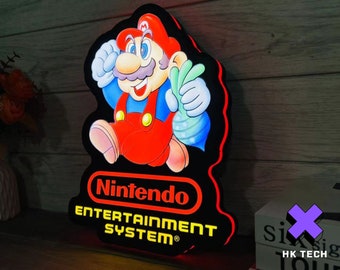 Classic Nintendo Super Mario & Yoshi LED Light Box, Perfect for Game ...