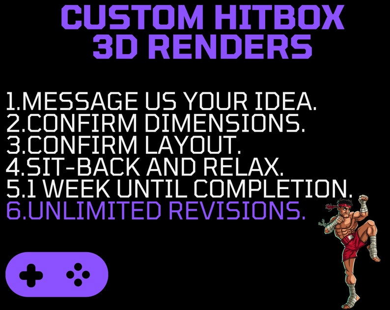 Custom 3D Render for Hitbox Personalised Gaming Hitbox Cases. - Etsy ...