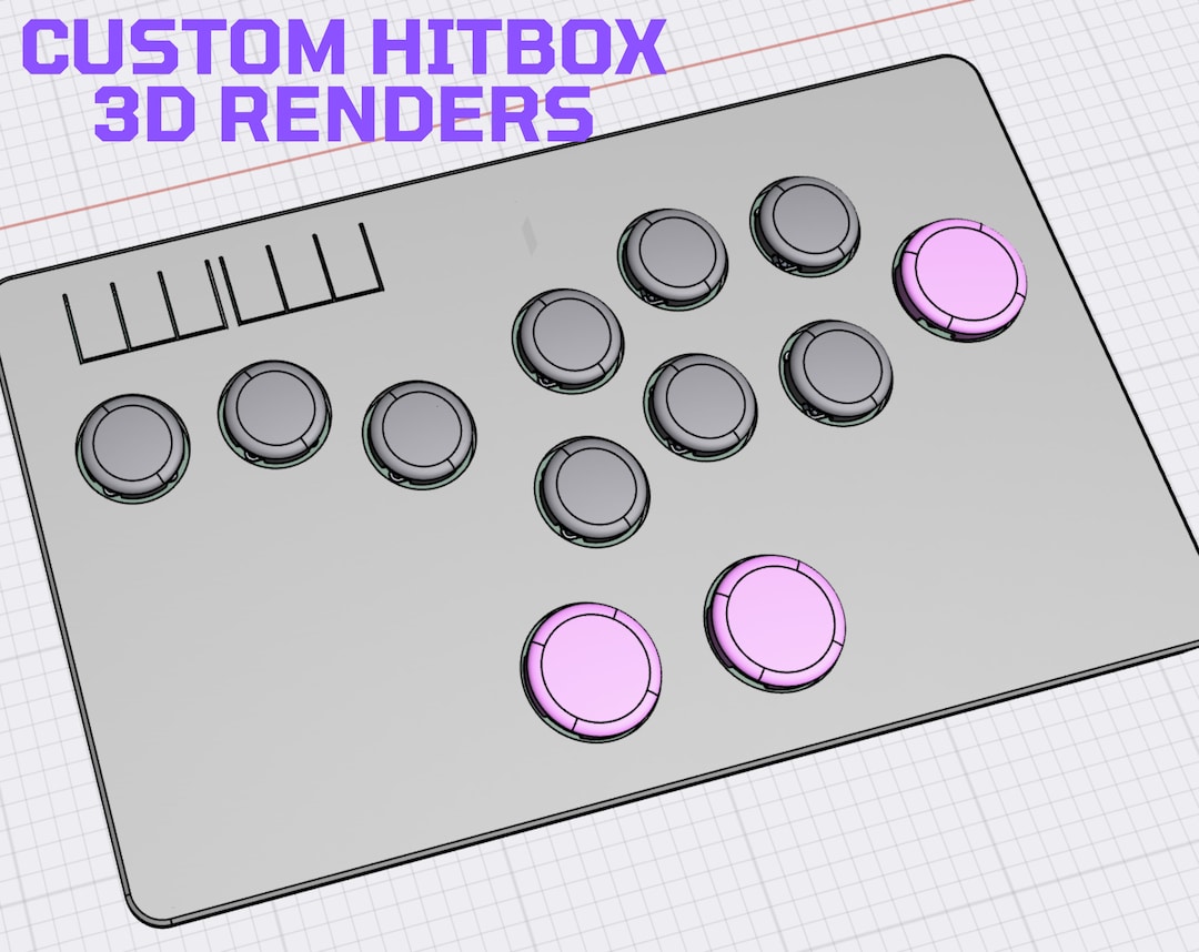 Custom 3D Render for Hitbox Personalised Gaming Hitbox Cases. - Etsy