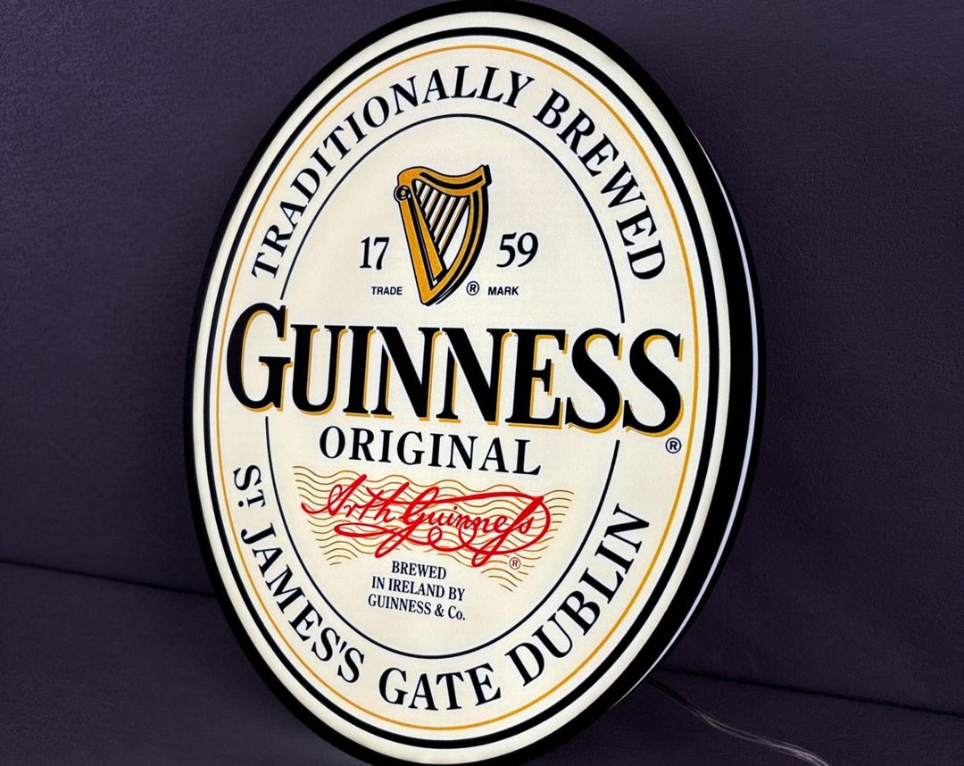 Beer Logo 3D Lightbox, Wall Hangable Art for Man Cave LED, Famous Beer ...