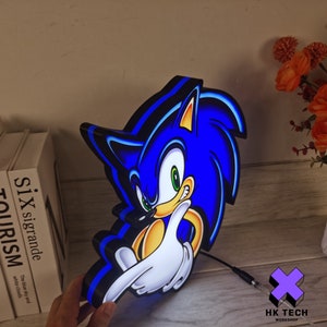 Sonic the Hedgehog 3D LED Light Box, Sega Sign Lightbox, Perfect for ...