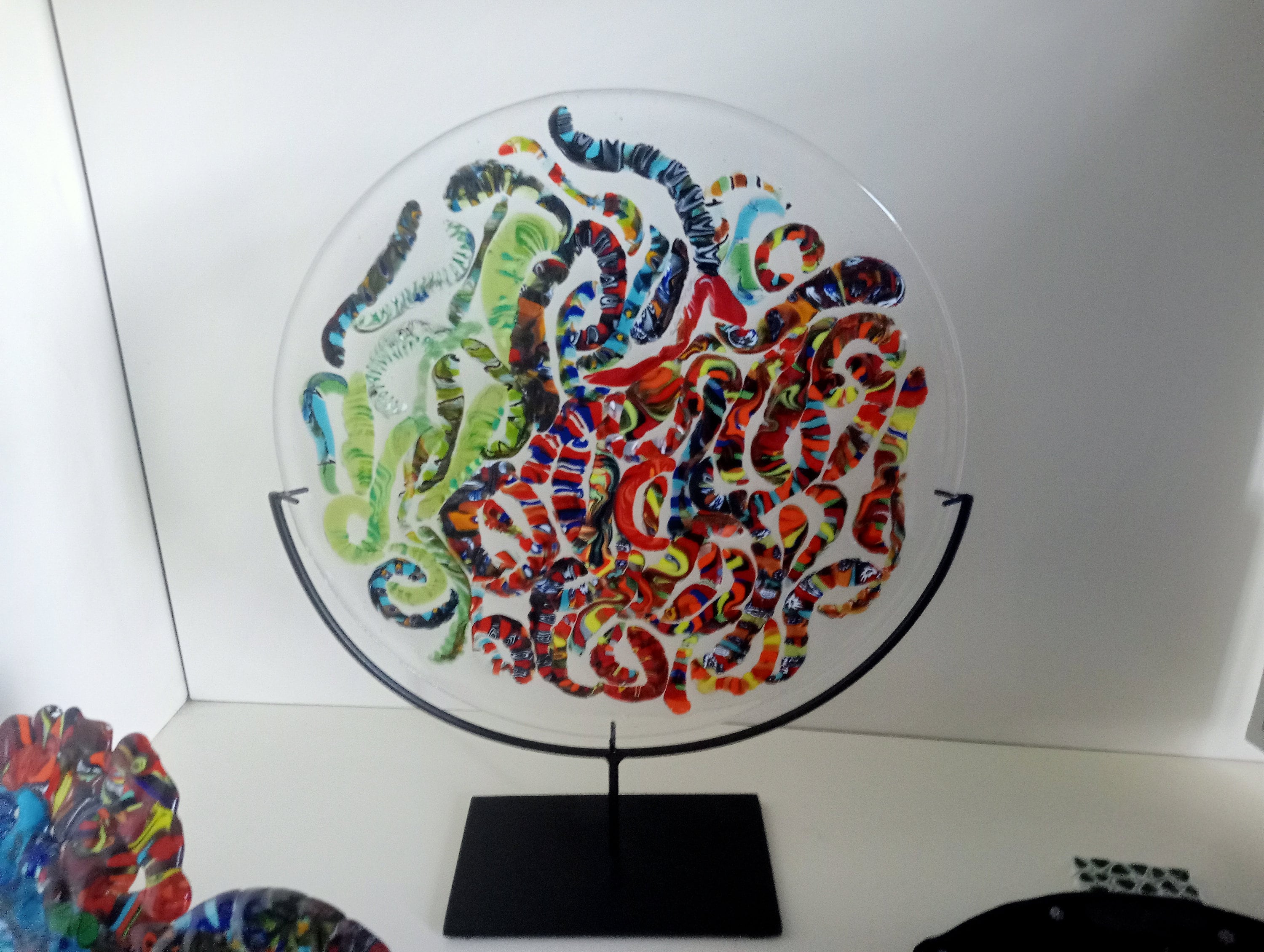 Murano Glass Crystal and Murrine Plate. Divine Comedy - Etsy