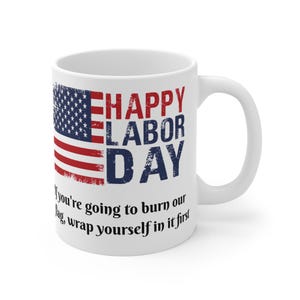 Labor Day Coffee Mug: Patriotic USA American Vibes Gift - Etsy