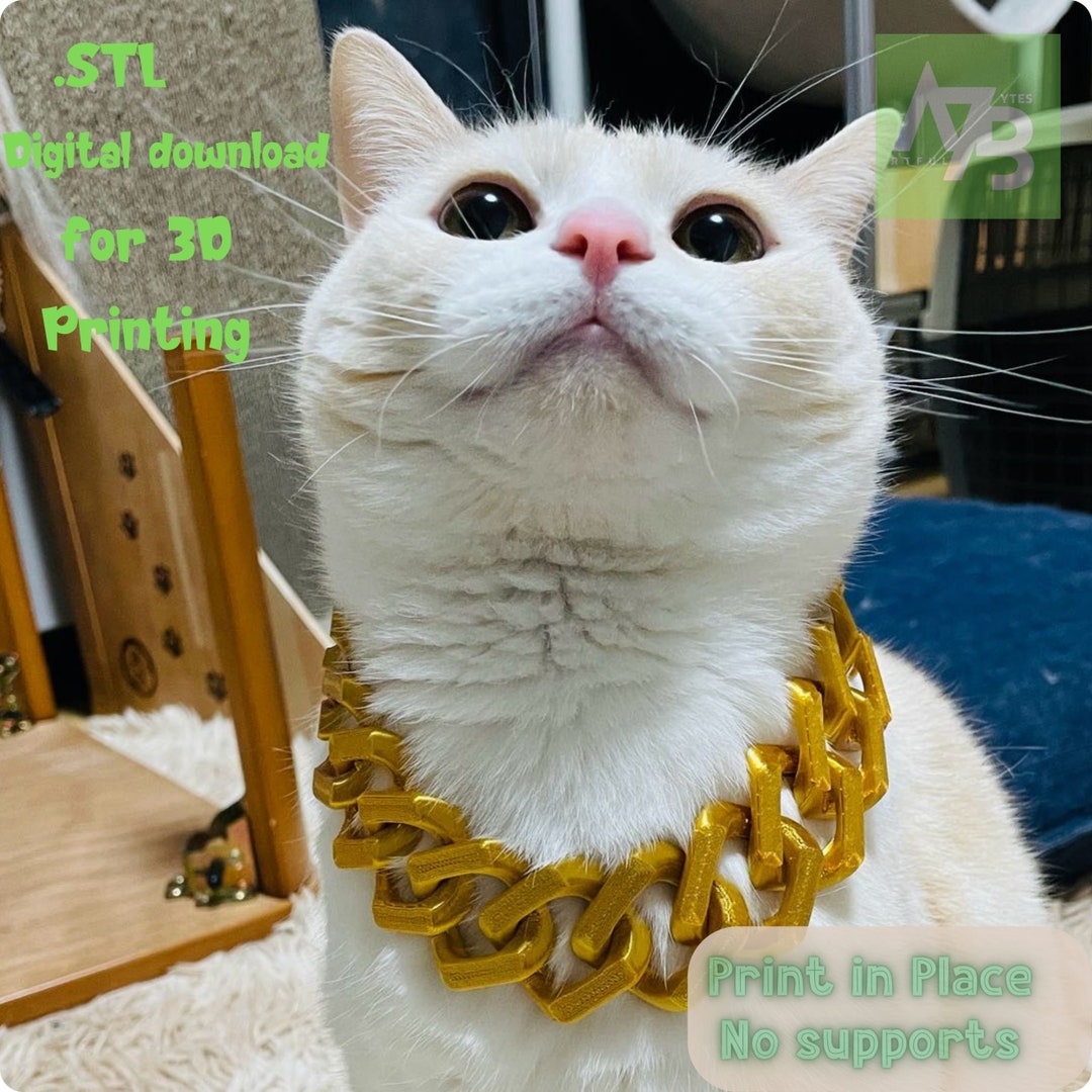 Cat Dog Hip Hop Gangster Chain Necklace Rapper,stl File for 3D Printing ...