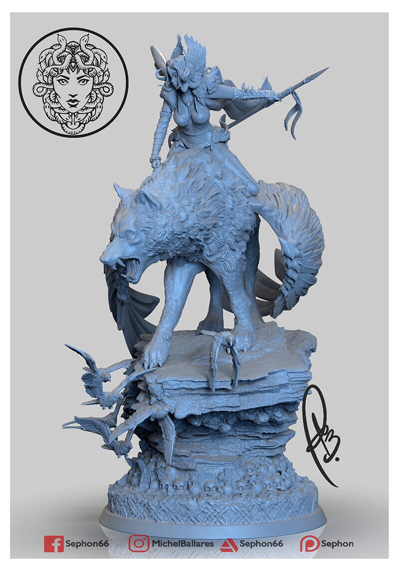 Nordic Valkyrie 75mm to 100mm Resin Figure Model Kit Valhalla Viking ...