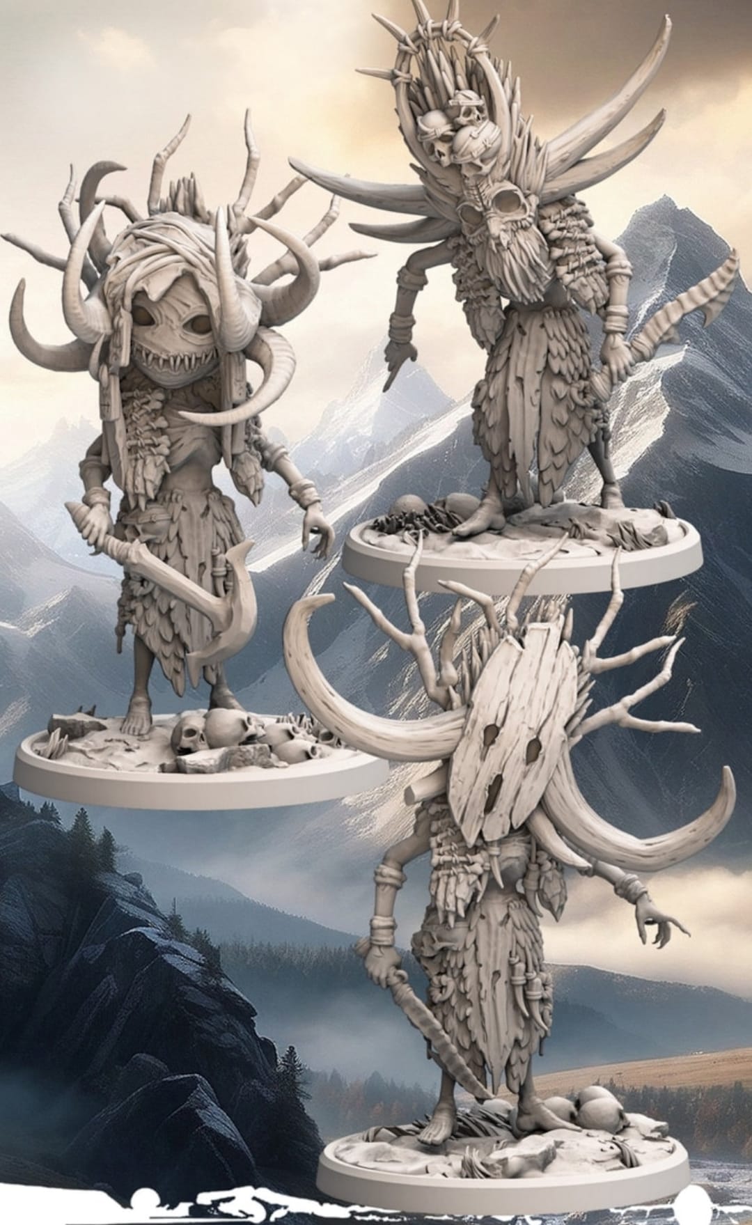 Frost Sprites Trio 32mm Resin Miniature Dnd Miniature Dungeons ...