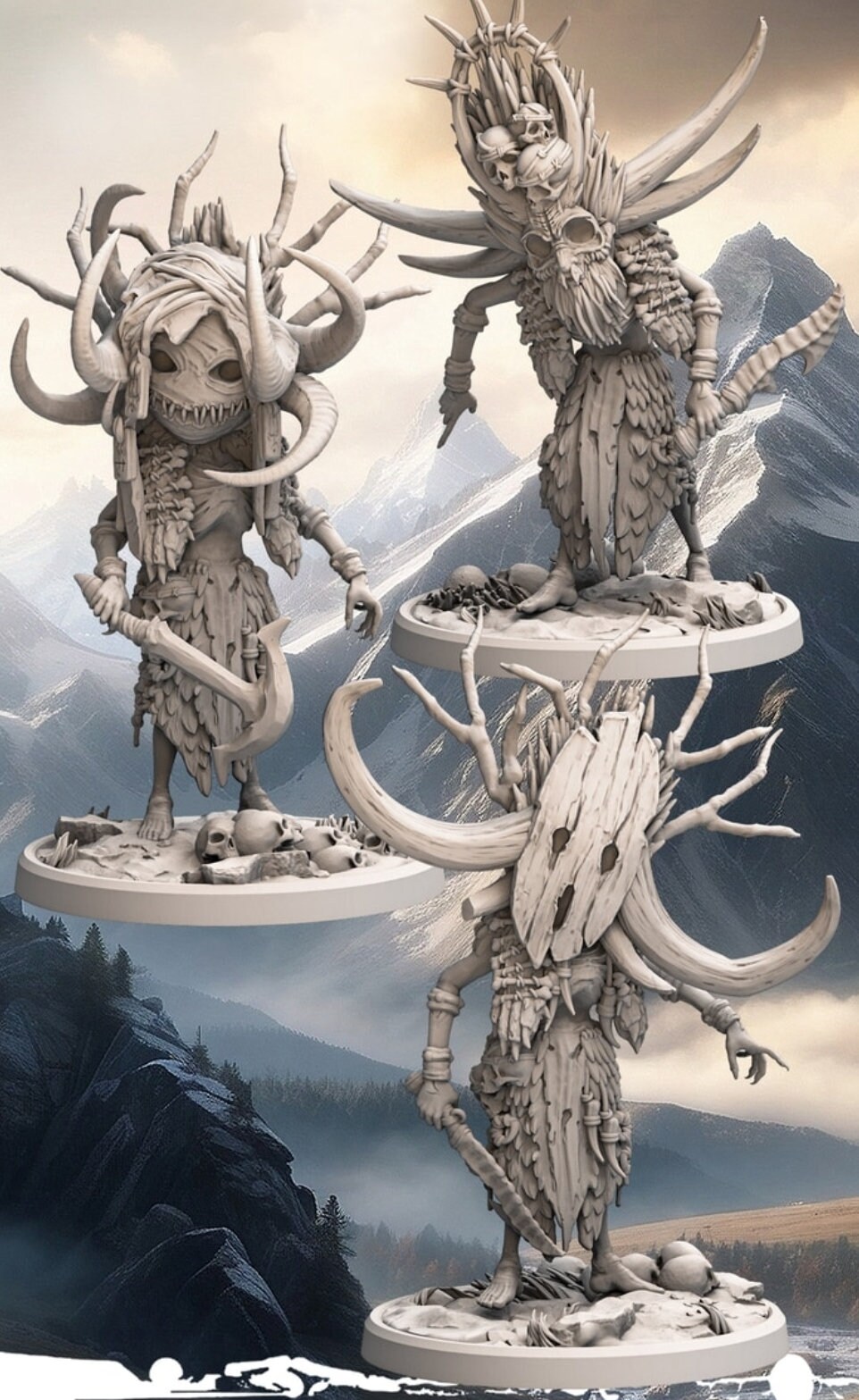 Frost Sprites Trio 32mm Resin Miniature Dnd Miniature Dungeons ...