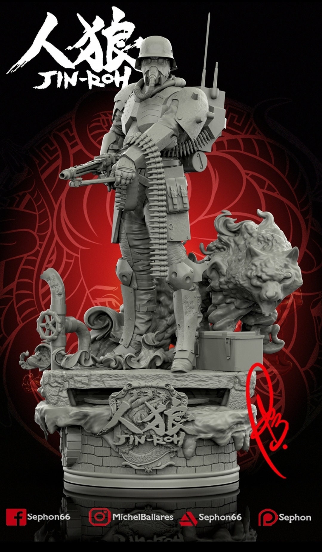 Jin-roh Model Kit Miniature Toy 100mm Unassembled and Unpainted High ...