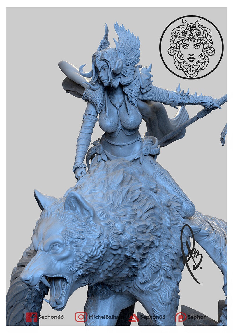 Nordic Valkyrie 75mm to 100mm Resin Figure Model Kit Valhalla Viking ...