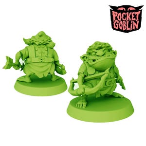 Pocket Goblin Archer Set, 28mm 3d-printed Miniatures for Tabletop ...