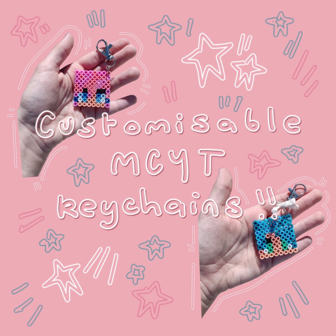 Customisable MCYT Keychains Perler Beads - Etsy