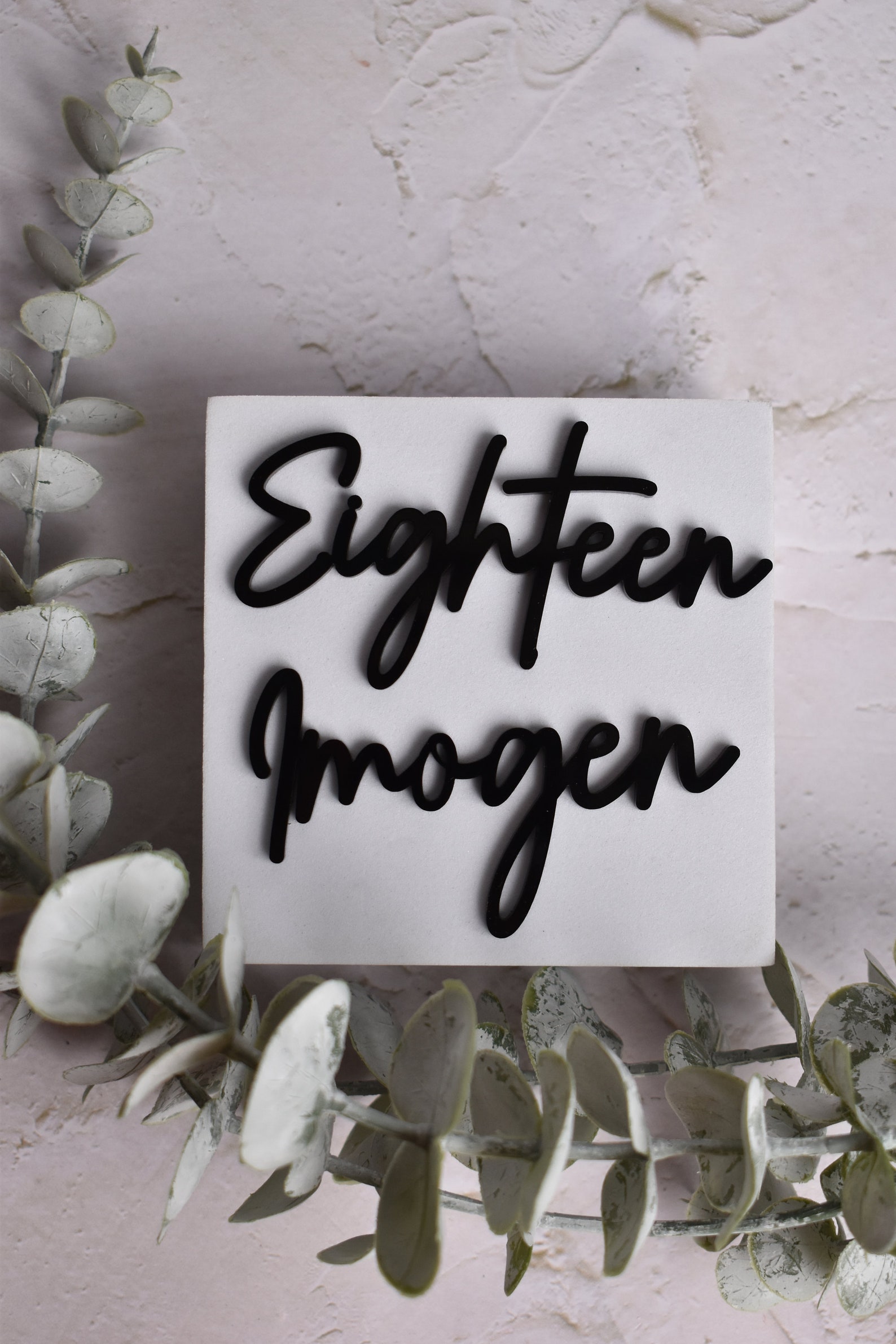 Word Name Cake Charm Cursive Font Acrylic - Etsy