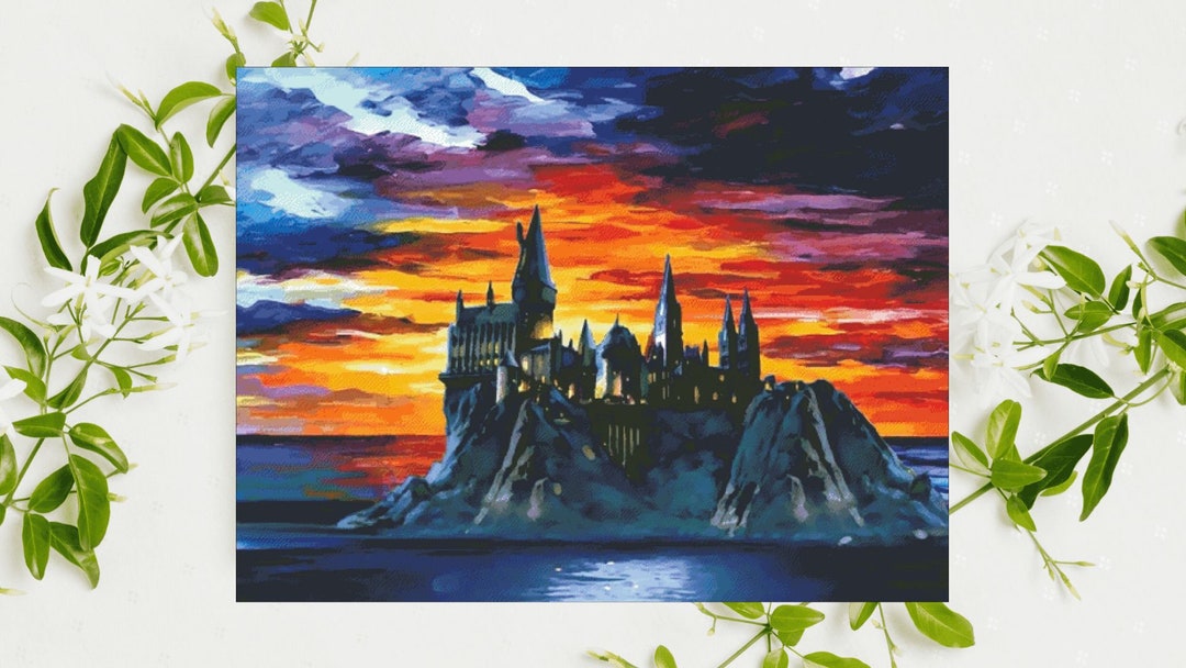 PDF sunset Over Hogwarts Cross Stitch Pattern DMC, Pattern Keeper ...