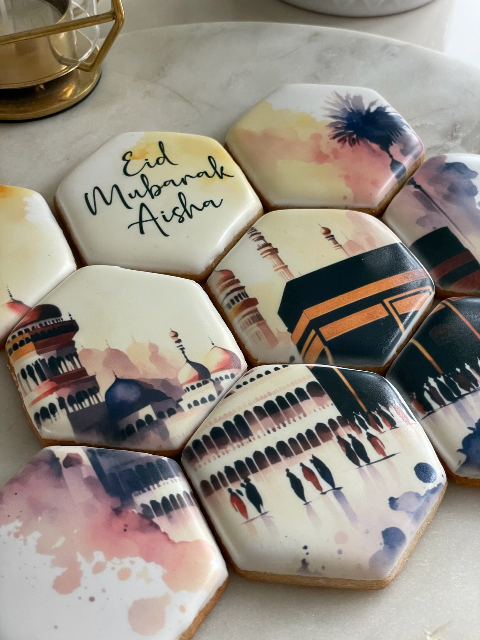 Personalised Eid Cookie Gift Eid Mubarak, Hajj Mubarak, Umrah Mubarak ...