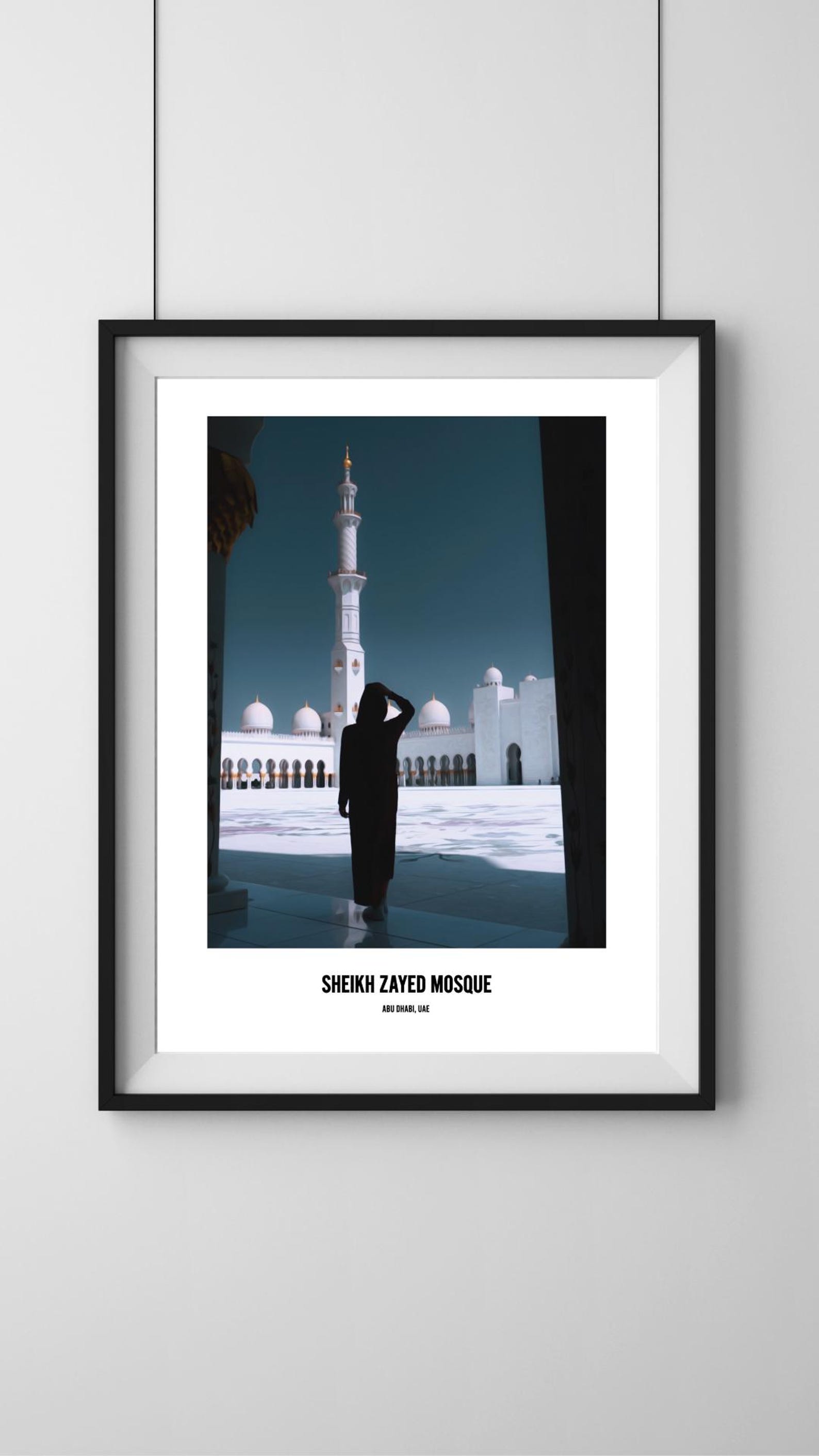 Sheik Zayed Mosque Abu Dhabi UAE Travel Poster - Etsy