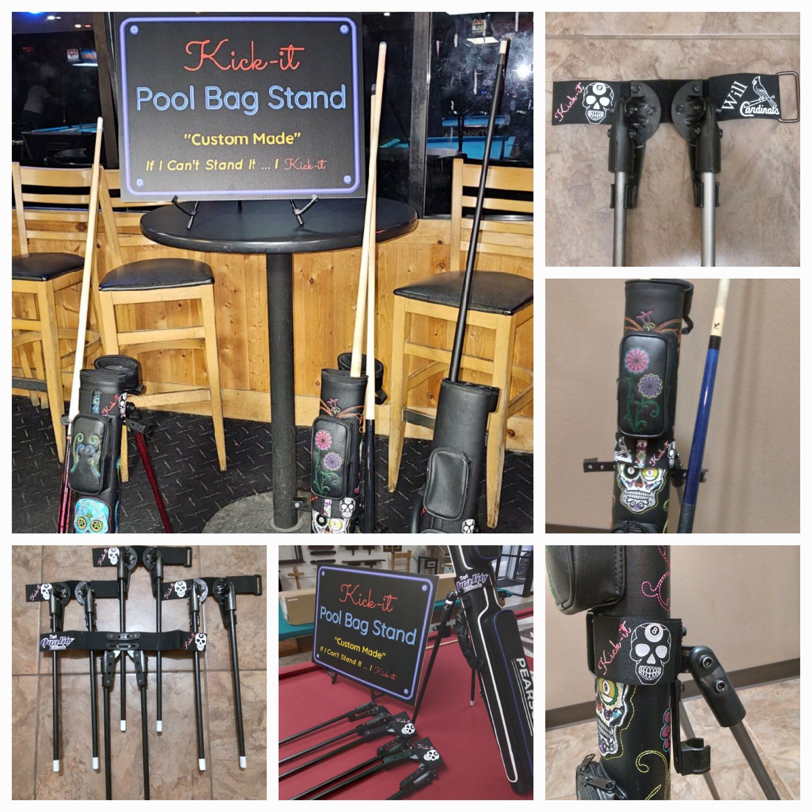 Kick-it Custom Pool Bag Stand - Etsy