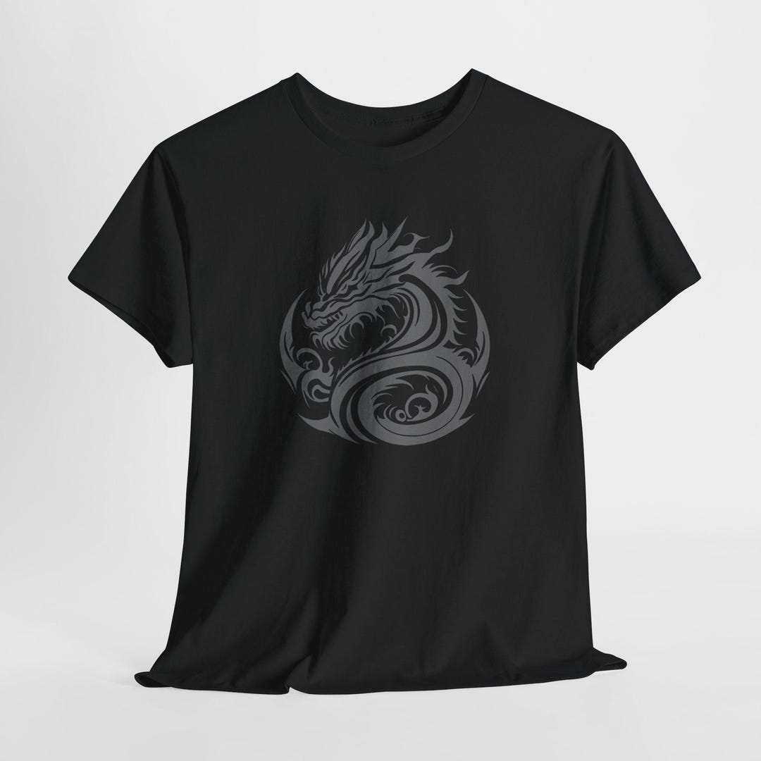 Tribal Dragon Graphic Tee | Yin Yang Dragon Tattoo Shirt - Etsy