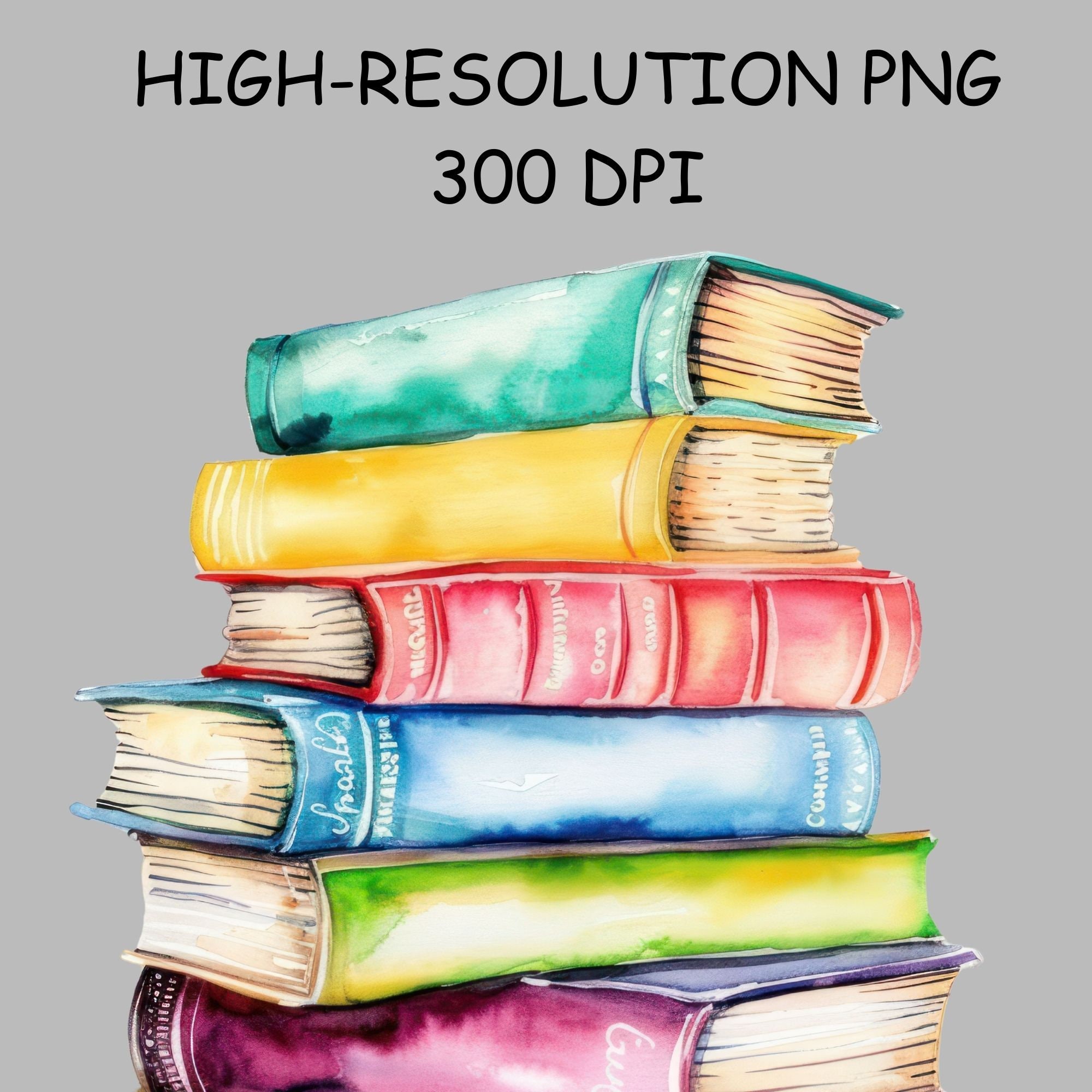 Watercolor Books Clipart Painted Book Clipart Book, Reading, Education ...