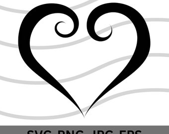 Open Heart SVG - Etsy