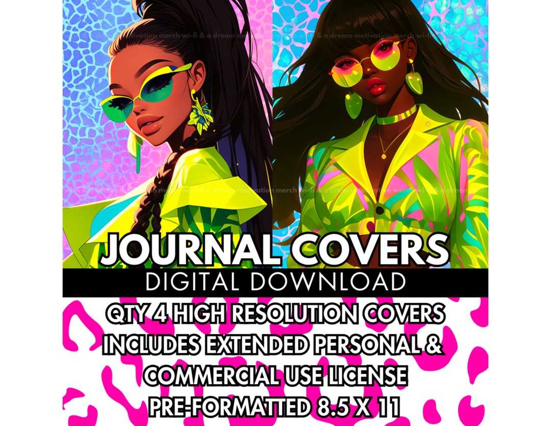 Digital Download Shades Digital Journal Covers High-resolution Pngs ...