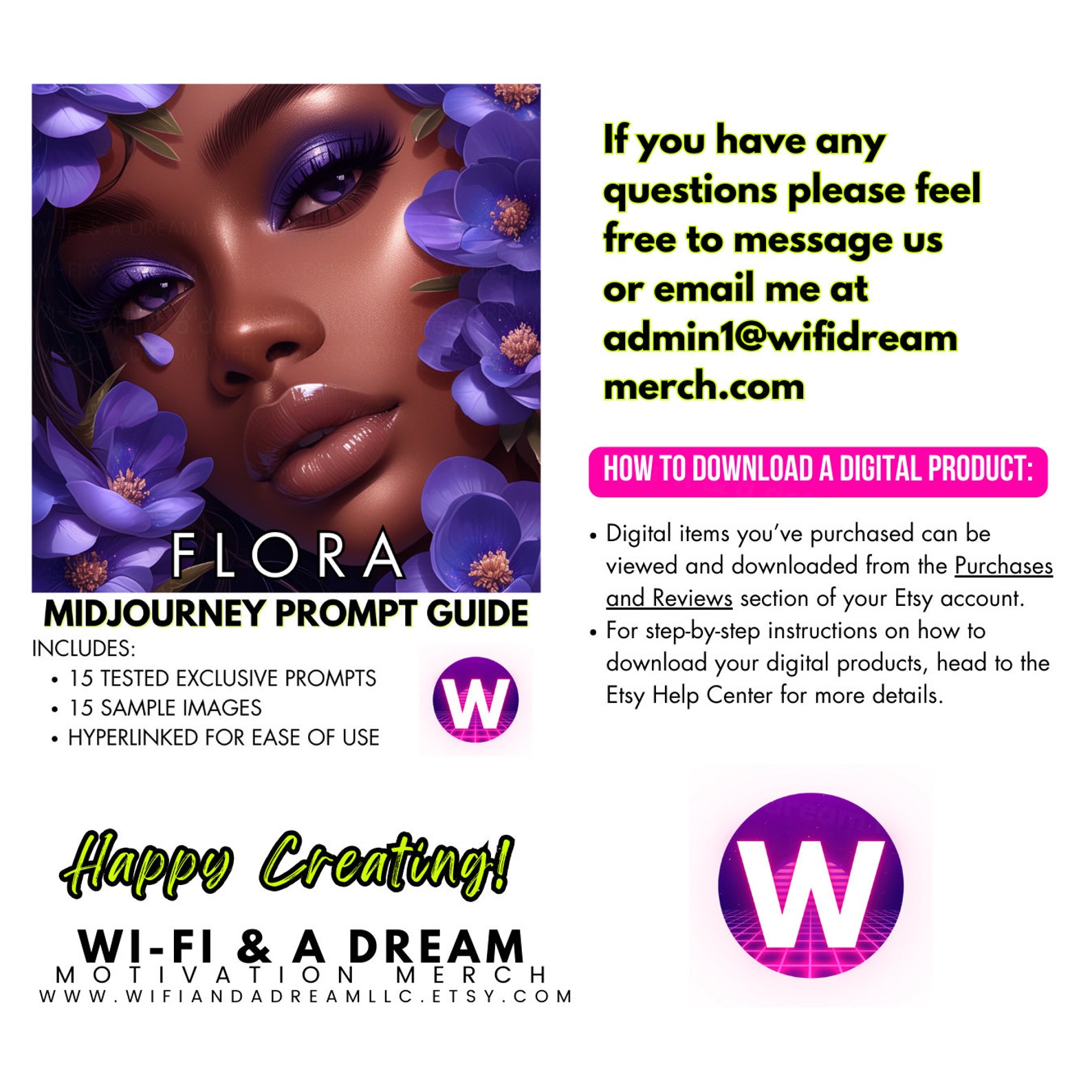 Digital Download | Midjourney AI Art Prompt Guide | Bonus Prompt ...