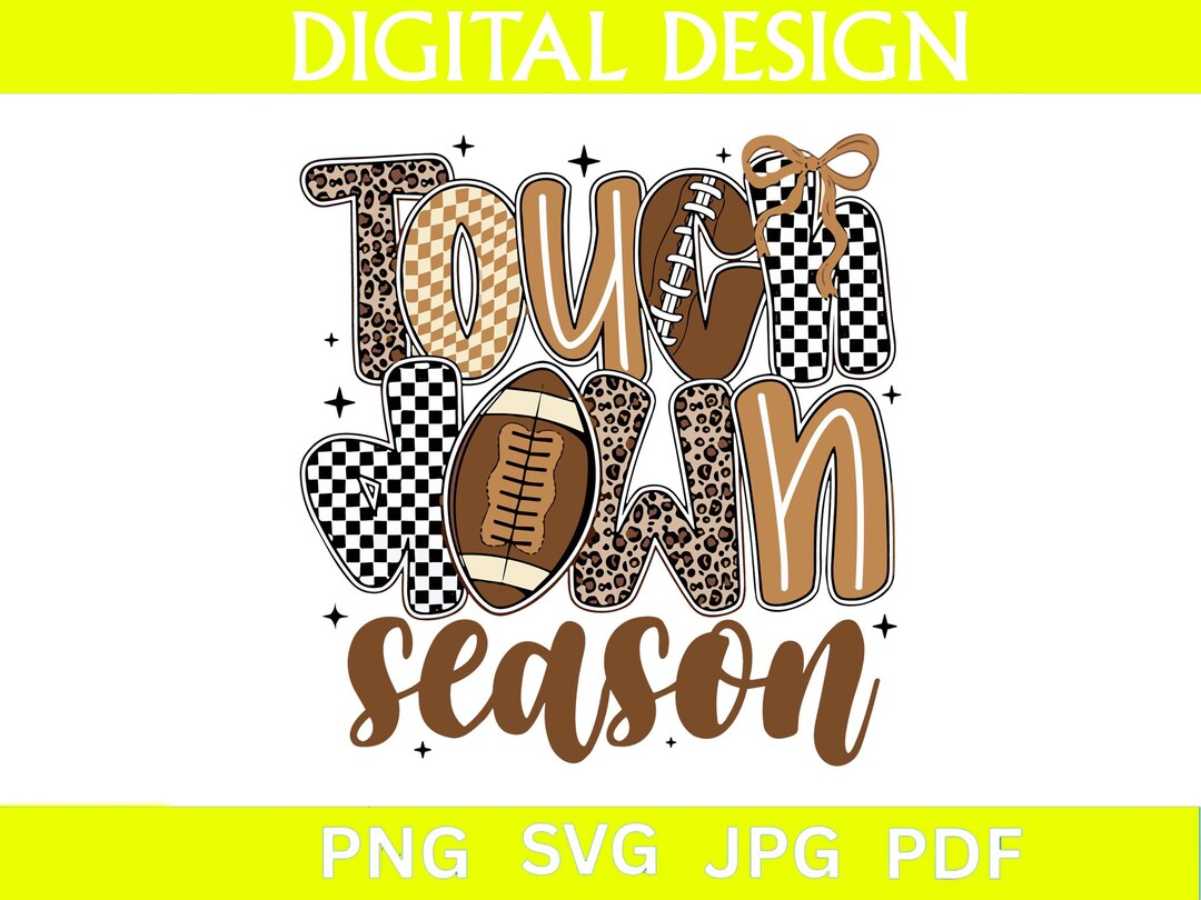 Touchdown Season Png, Fall Football Png, Football Game Day Png ...