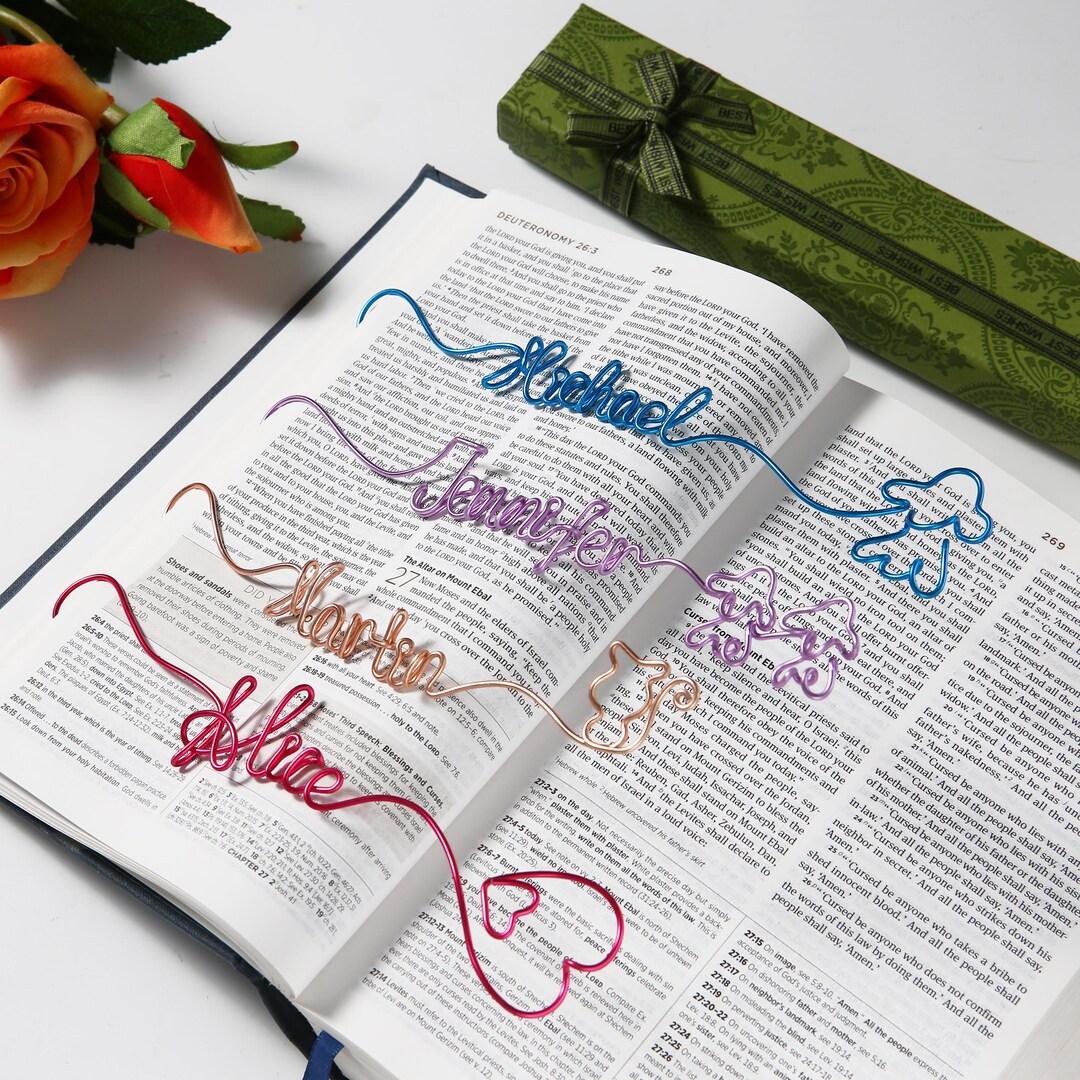 Customized Metal Wire Bookmark|personalized Signature Bookmarks|unique ...