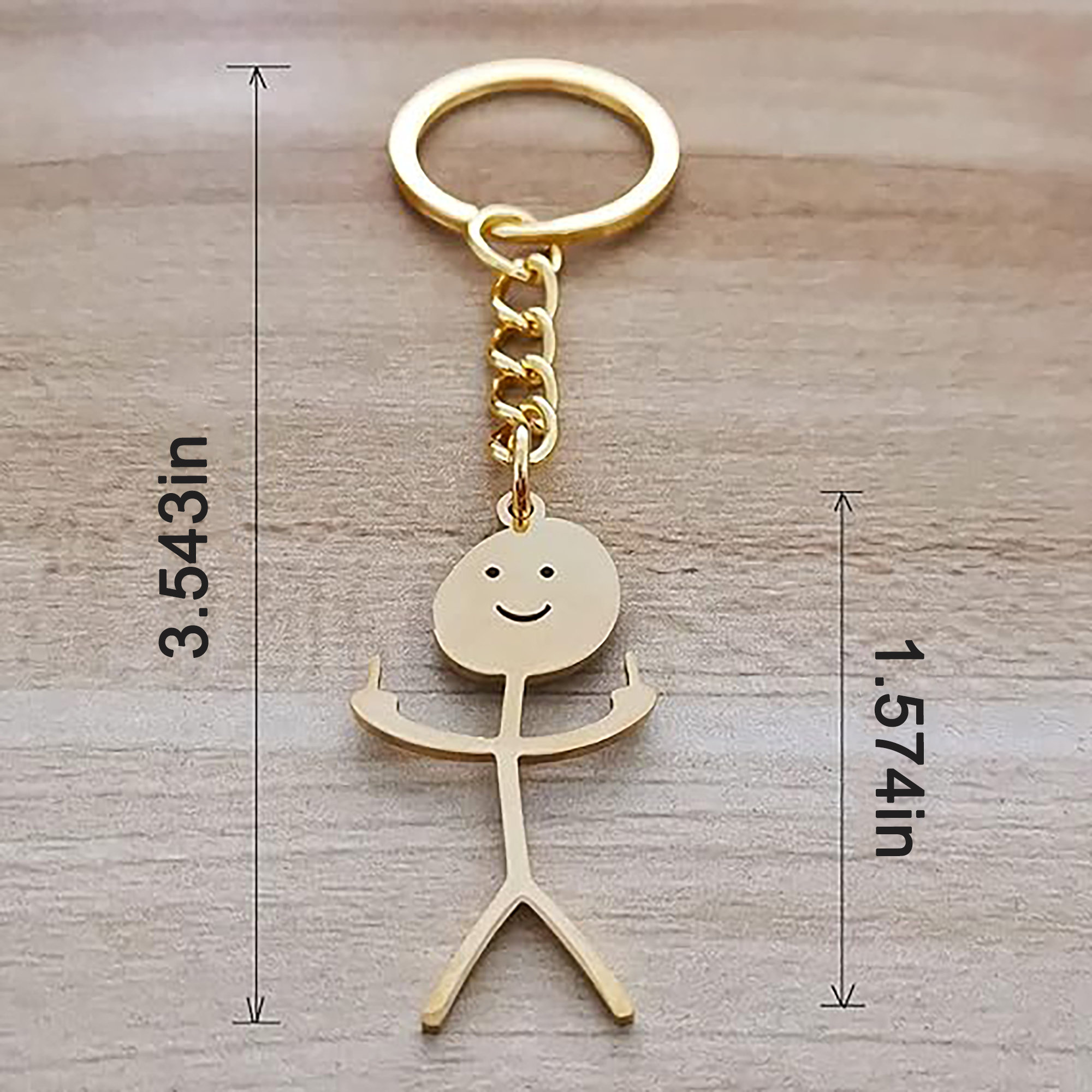 Funny Middle Finger Stickman Keychain,hand Gesture Keychain,funny ...
