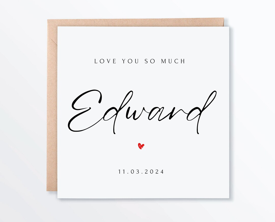 Personalised Love You so Much Card, Perfect Card for Husband, Wife ...