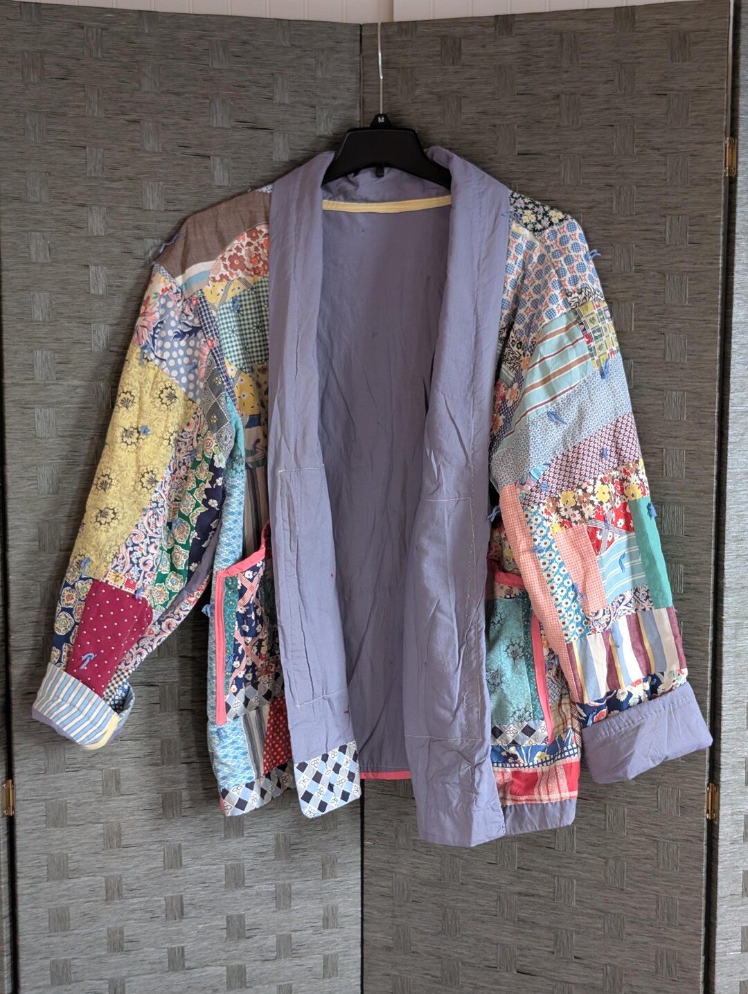 Vintage Quilt Jacket Large XL - Etsy