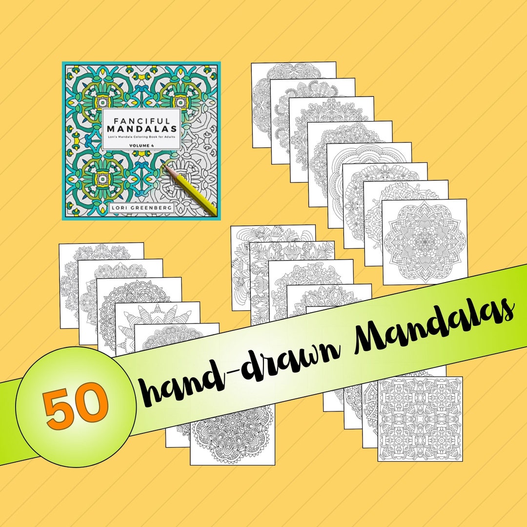 Mandala Coloring Bundle, Adult Coloring Pages, Hand Drawn Mandalas ...