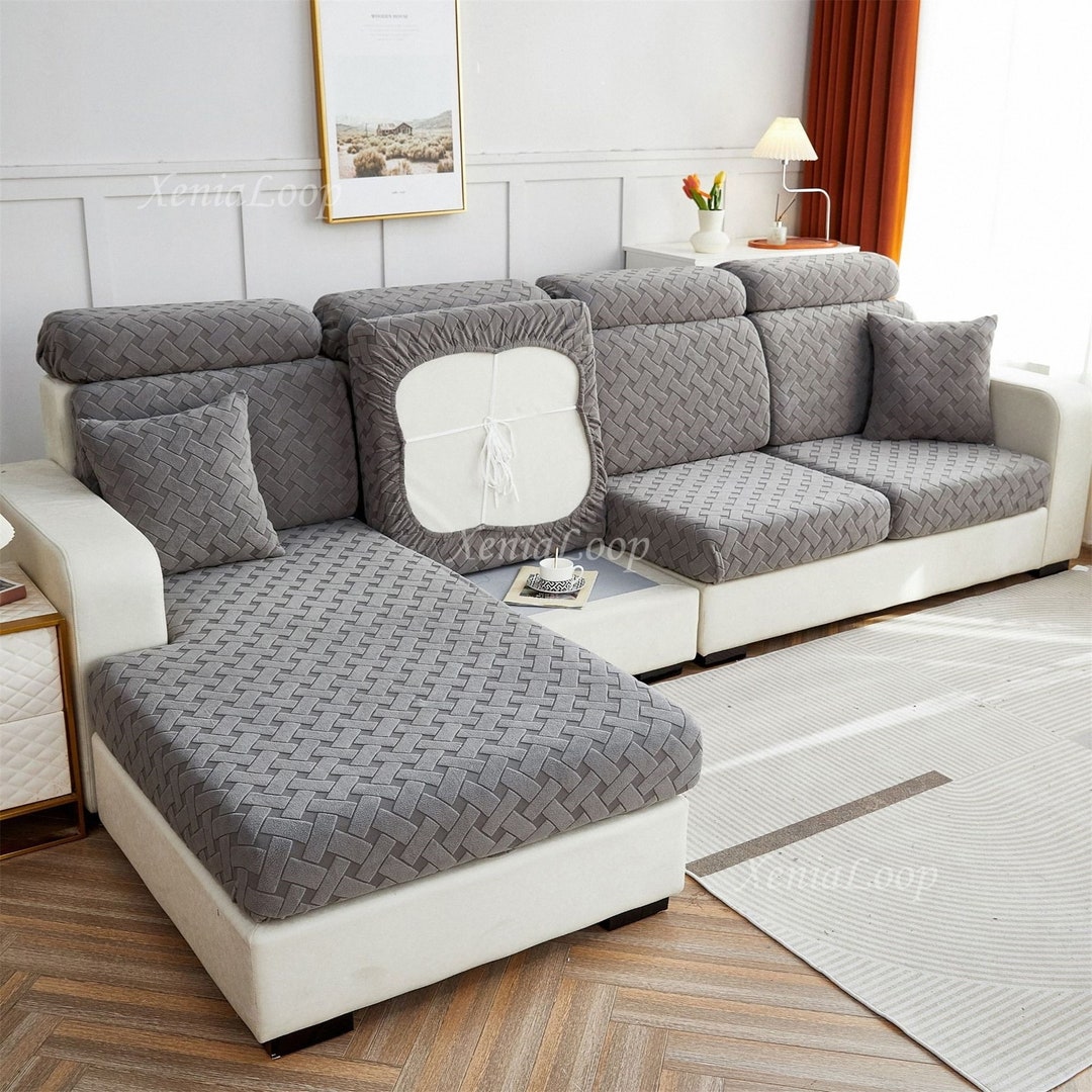 Jacquard Velvet Sofa Fitted Sheet Thickened Sofa Cover for - Etsy