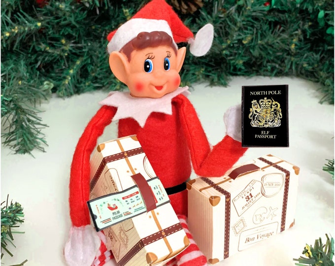 Christmas Elf Mini Suitcase, Elf Arrival Accessories, Elf Letter - Etsy UK