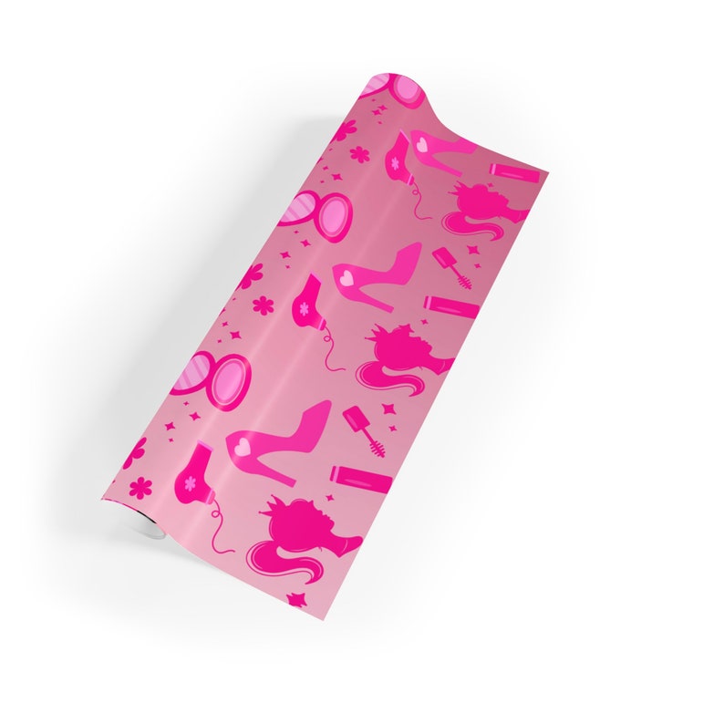 Barbie Gift Wrapping Paper Barbie Wrapping Paper Girly Wrapping Paper ...