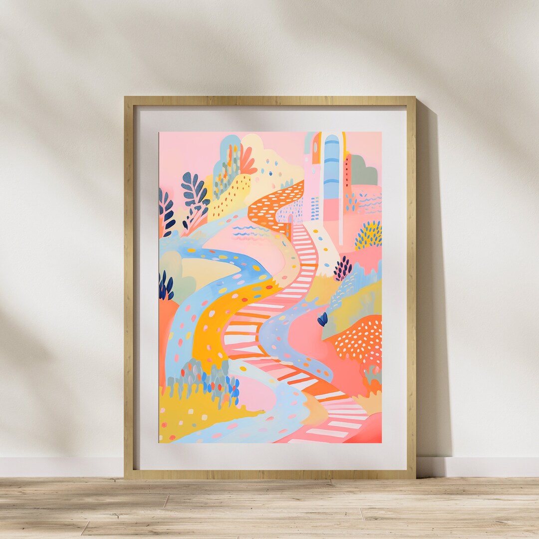 Modern Boho Fauvist Art Print - Museum Quality, Abstract Colorful Home ...