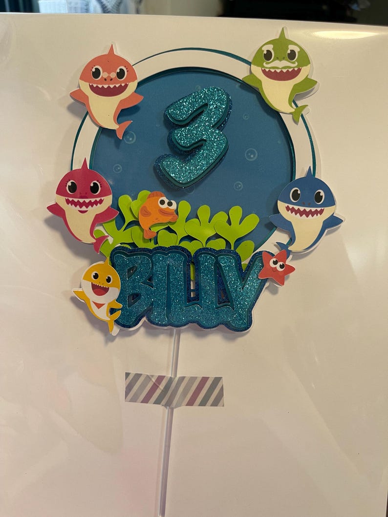 Baby Shark Cake Topper - Etsy