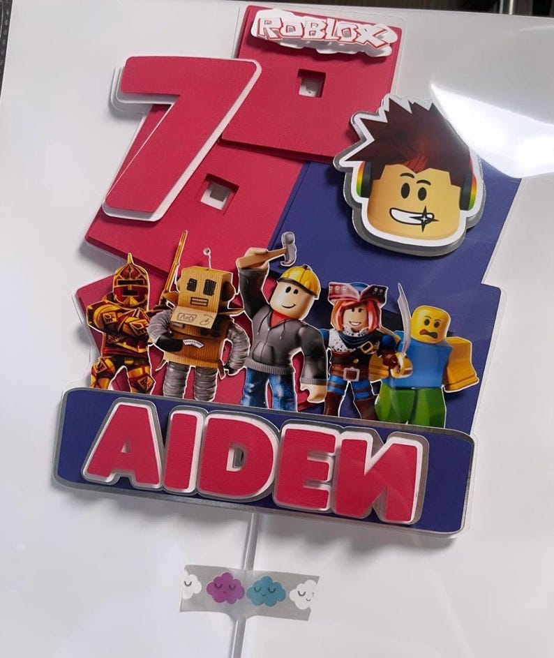 Roblox Cake Topper - Etsy