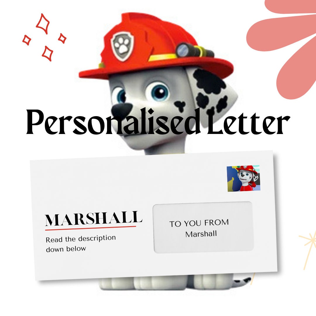 Marshall Personalised Letter Paw Patrol Make It a - Etsy