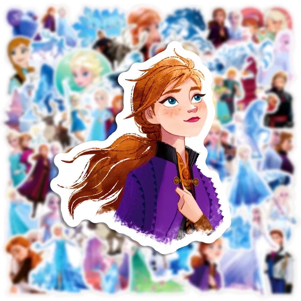 5-50 Pcs Frozen Princess Elsa Stickers Disney Snowman Elsa - Etsy