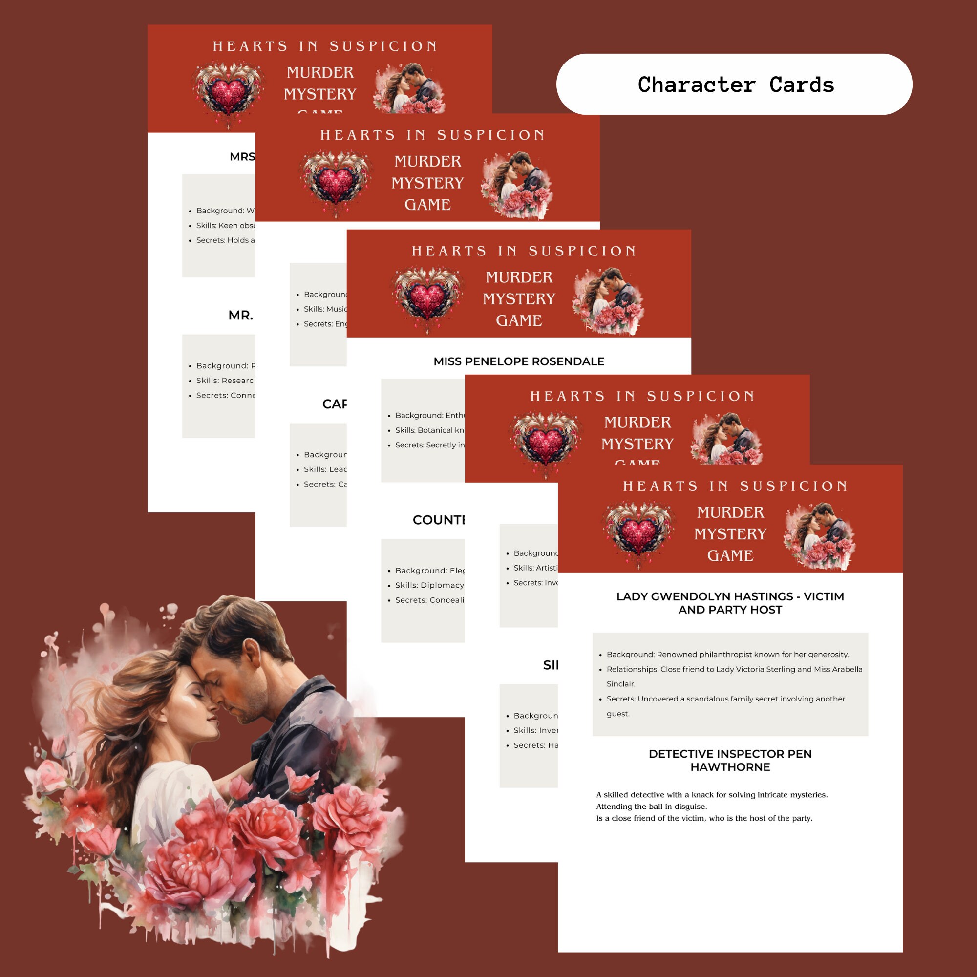 Murder Mystery Game Printable Valentine's Party Game: Murder Mystery ...