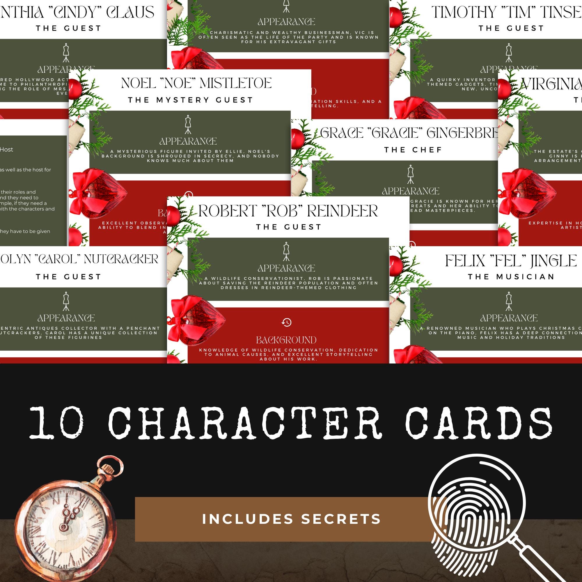 Murder Mystery Game Printable: Christmas Theme Murder Game With Invite ...
