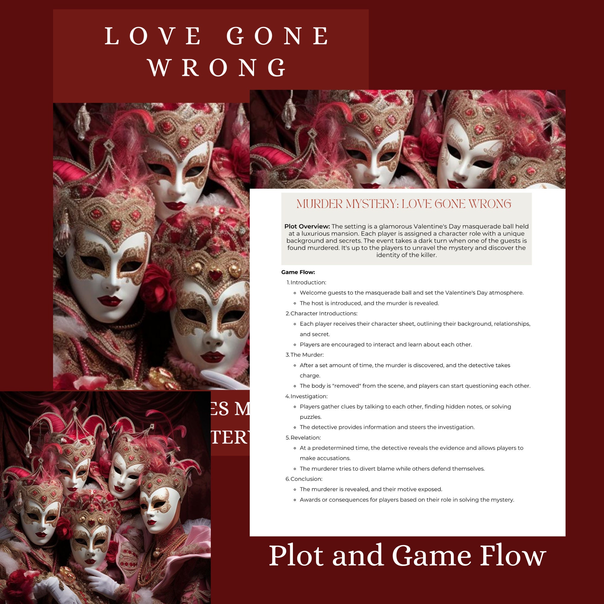 Murder Mystery Game Printable Valentine's Day Party Game: Murder ...