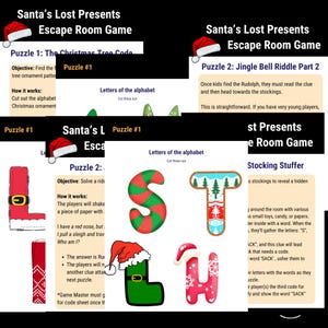 Christmas Escape Room for Kids- Kids Escape Room Game - Printable ...