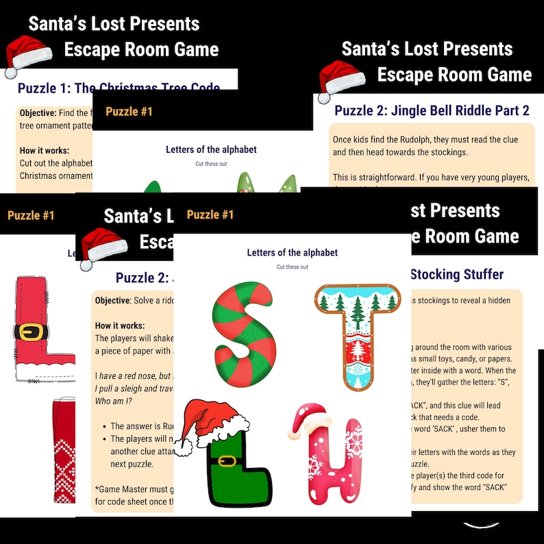 Christmas Escape Room for Kids Kids Escape Room Game Printable ...