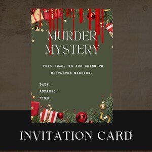 Murder Mystery Game Printable: Christmas Theme Murder Game With Invite ...